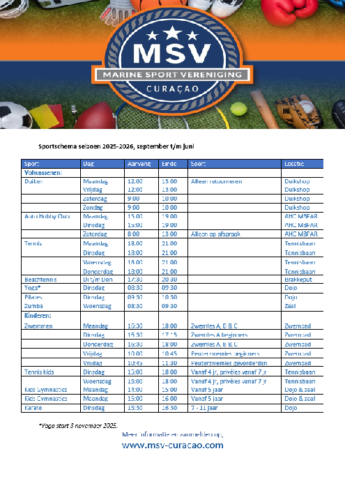 Sporten :: Msv-curacao